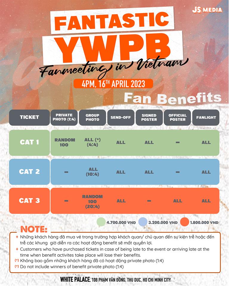 Fantastic – YWPB Fanmeeting in VietNam | Ticketbox