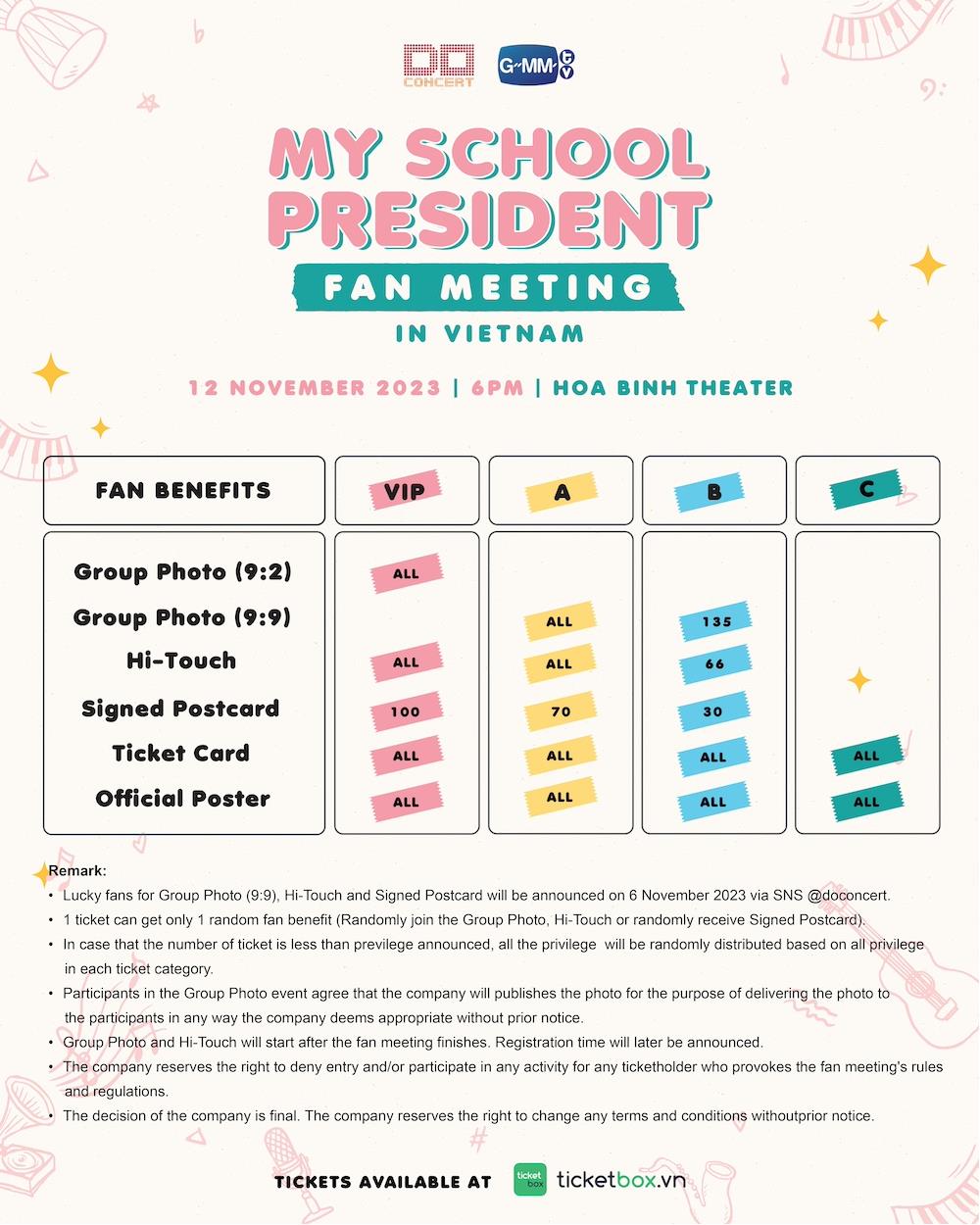 MY SCHOOL PRESIDENT FAN MEETING IN VIETNAM | Ticketbox