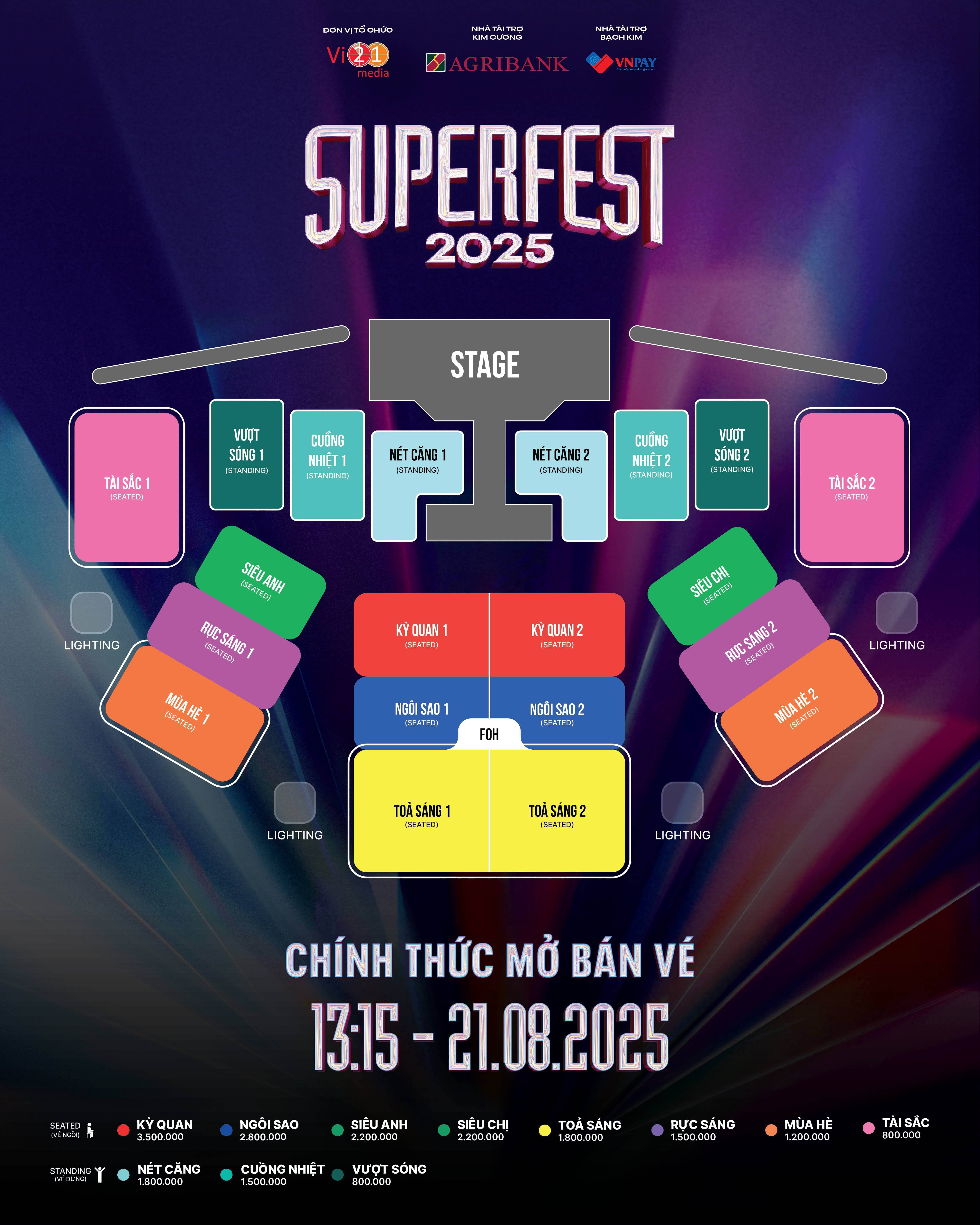 SUPERFEST 2025 - Concert Mùa Hè Rực Sáng | Ticketbox