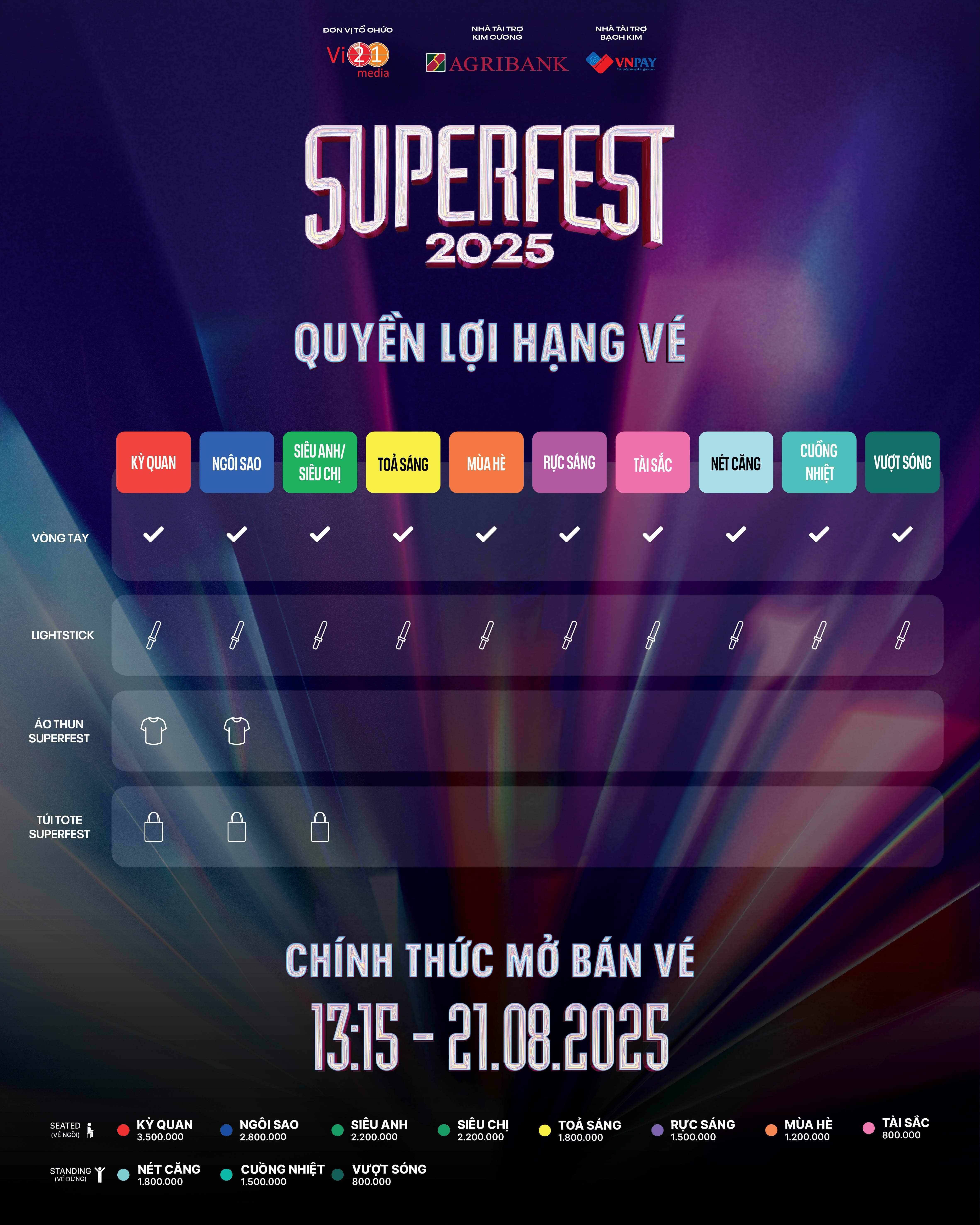 SUPERFEST 2025 - Concert Mùa Hè Rực Sáng | Ticketbox
