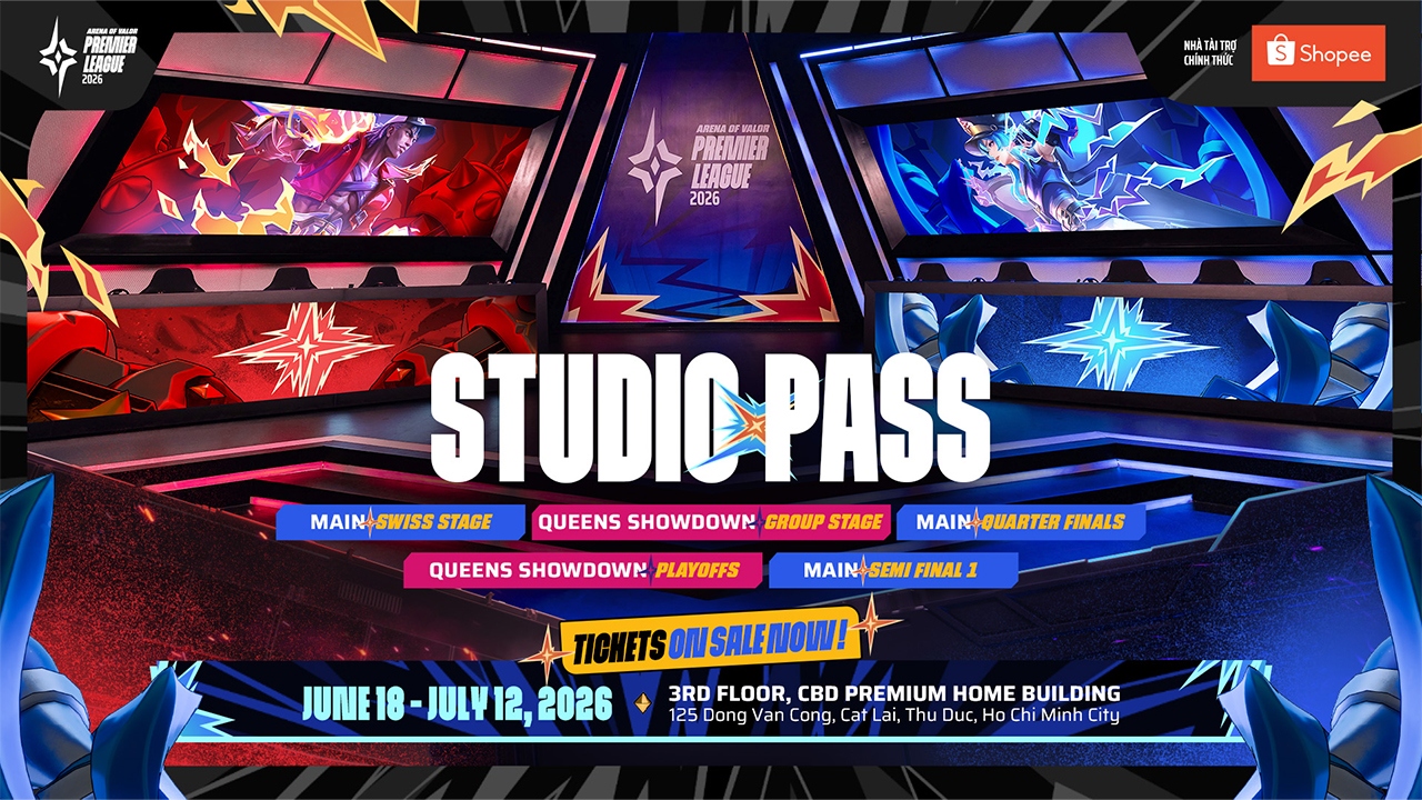 STUDIO PASS - ARENA OF VALOR PREMIER LEAGUE 2026 (APL 2026) | Ticketbox