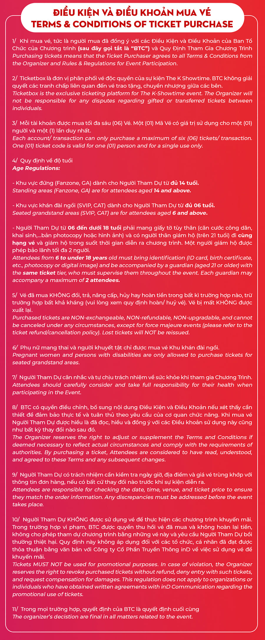 THE K SHOWTIME | Ticketbox