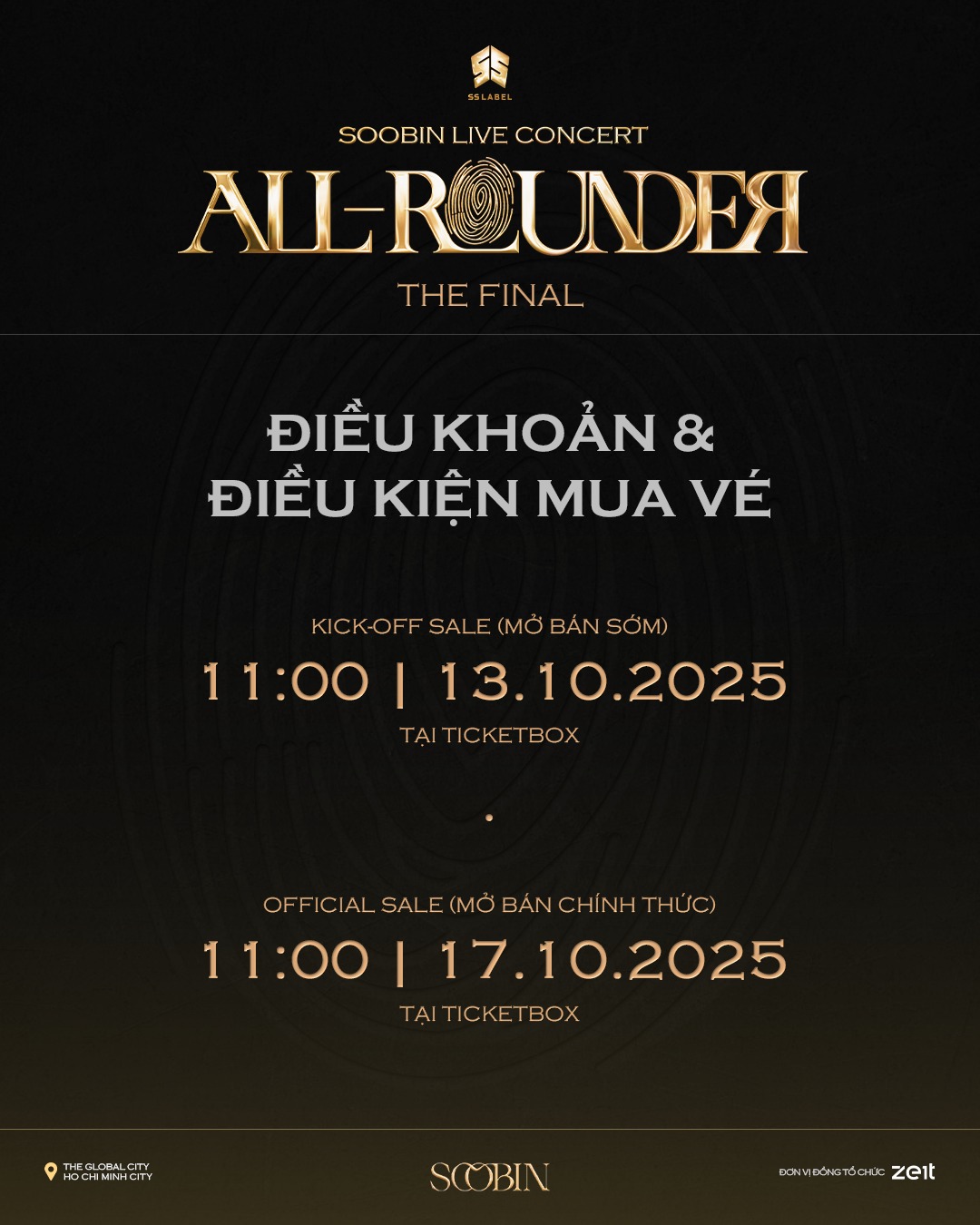 SOOBIN LIVE CONCERT: ALL-ROUNDER THE FINAL | Ticketbox