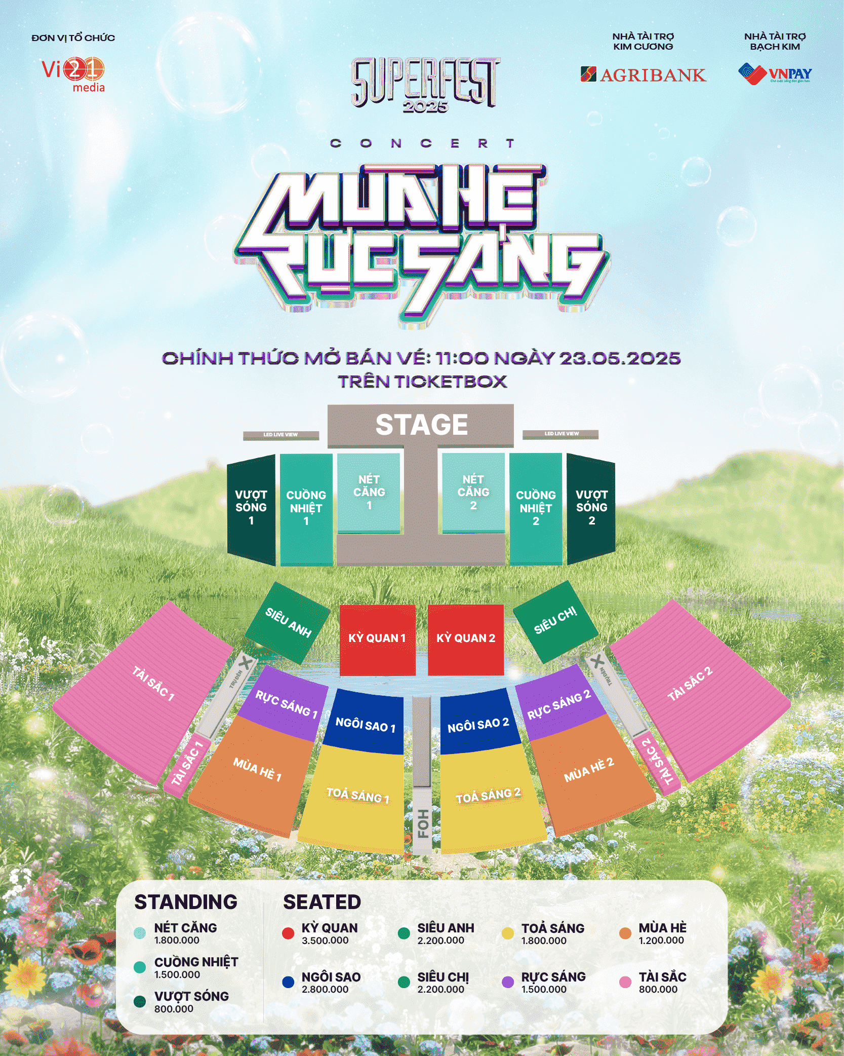 SUPERFEST 2025 - Concert Mùa Hè Rực Sáng | Ticketbox